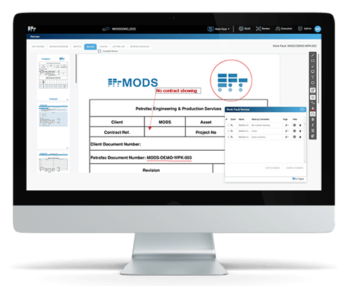MODS Connect WorkPack | Digital Work Packs Software